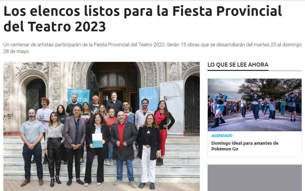 Los elencos listos para la Fiesta Provincial del Teatro 2023 ...