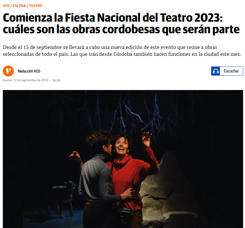 Comienza la Fiesta Nacional del Teatro 2023: cuáles son las obras ...